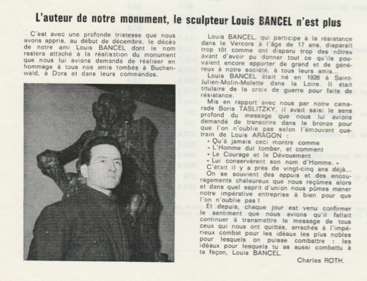 Louis Bancel | Association Française Buchenwald Dora et kommandos